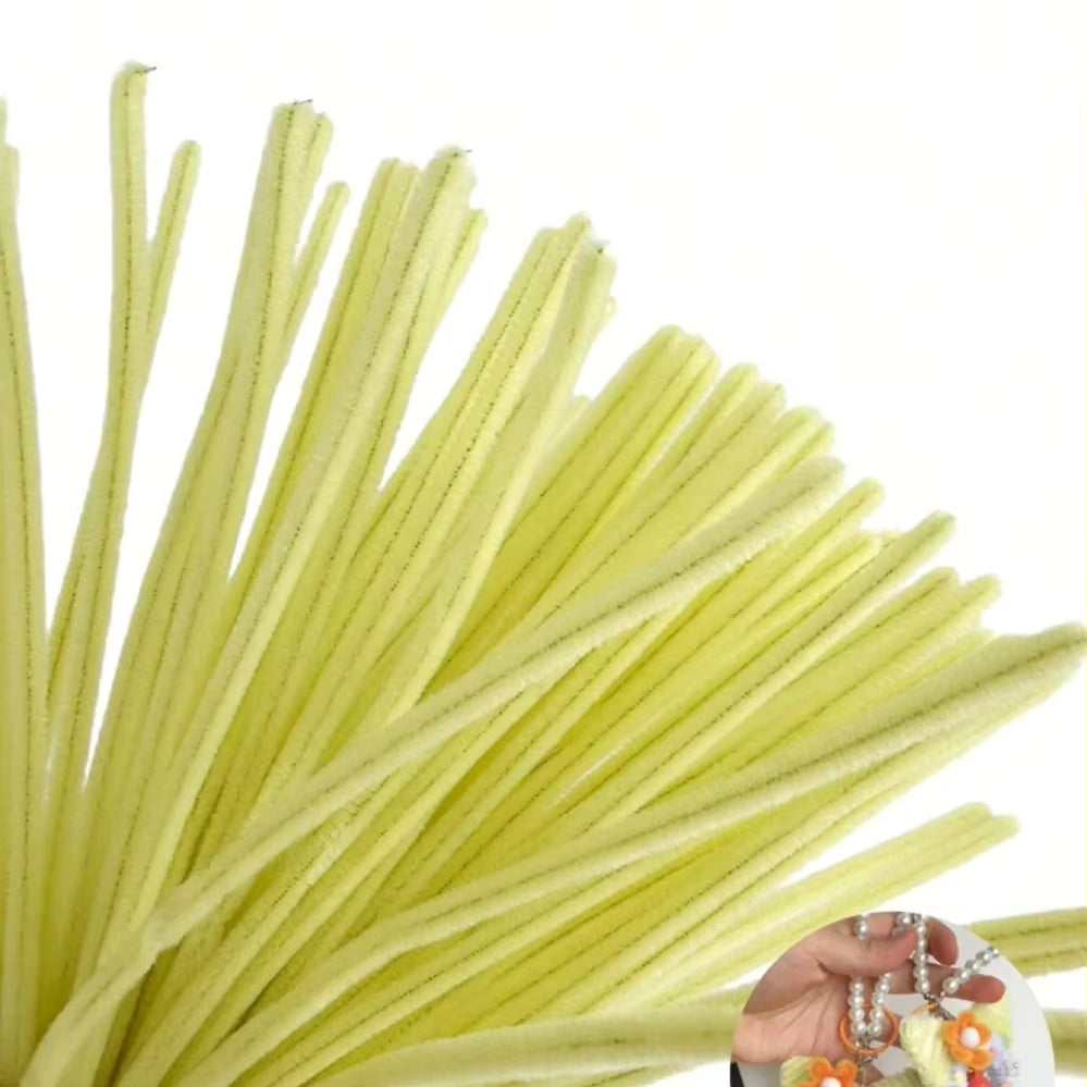 Pipe Cleaner Plain 100pcs (Pastle Yellow) – Furxotic
