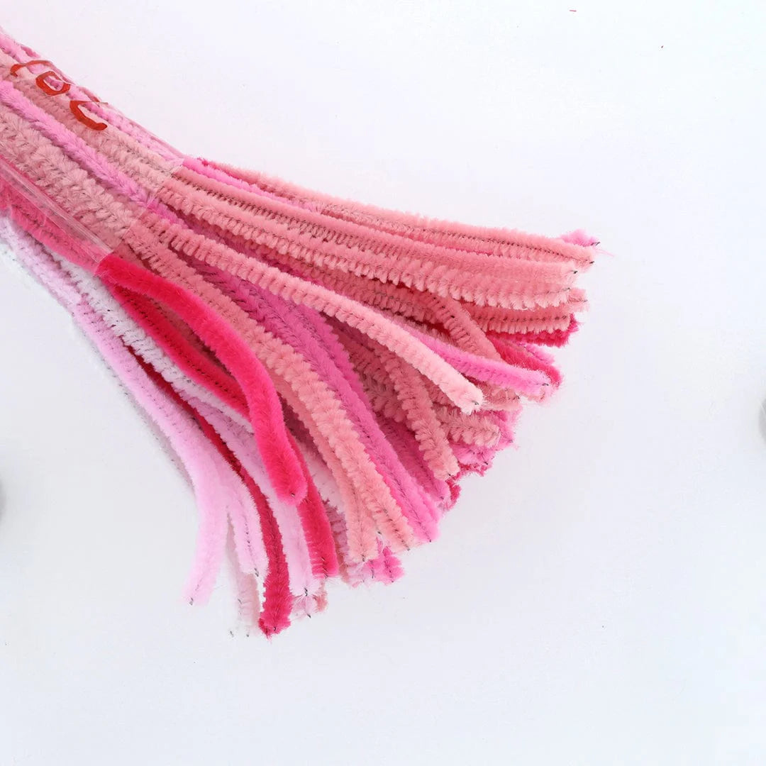 Pipe Cleaner Plain 100pcs (Shades of Pink) – Furxotic